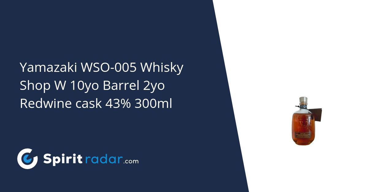 Yamazaki WSO-005 Whisky Shop W 10yo Barrel 2yo Redwine cask 43% 300ml - Spirit Radar
