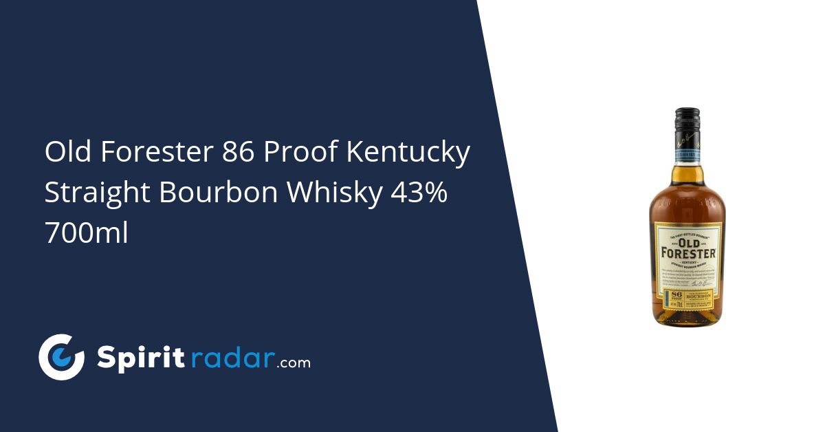 Old Forester 86 Proof Kentucky Straight Bourbon Whisky 43% 700ml ...