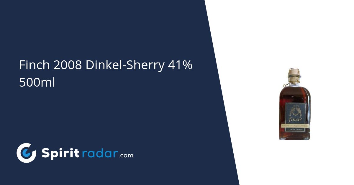 Finch 2008 Dinkel-Sherry 41% 500ml - Spirit Radar