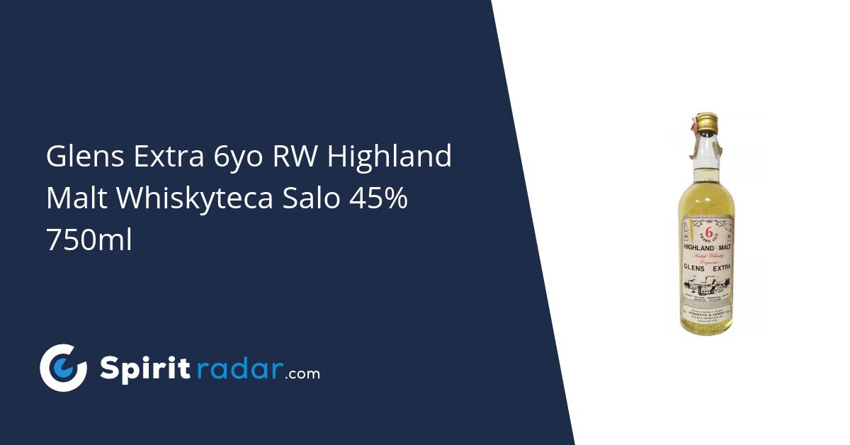 Glens Extra 6yo RW Highland Malt Whiskyteca Salo 45% 750ml - Spirit Radar