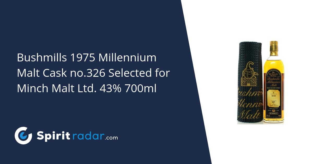 Bushmills 1975 Millennium Malt Cask no.326 Selected for Minch Malt Ltd ...