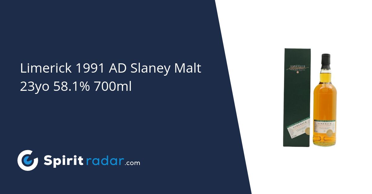Limerick 1991 AD Slaney Malt 23yo Refill Bourbon Cask #8265 58.1% 700ml ...