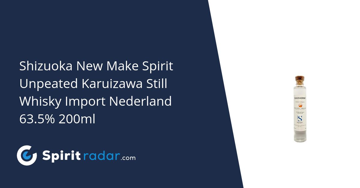 Shizuoka New Make Spirit Unpeated Karuizawa Still Whisky Import Nederland 63.5% 200ml - Spirit Radar