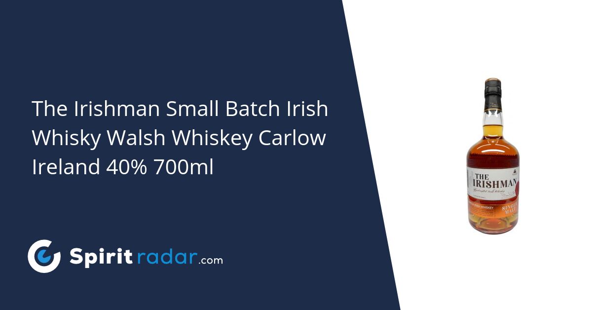 The Irishman Small Batch Irish Whisky Walsh Whiskey Carlow Ireland 40% ...