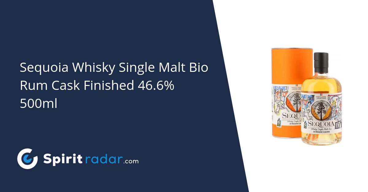 Sequoia Whisky Single Malt Bio Rum Cask Finished 46.6% 500ml - Spirit Radar