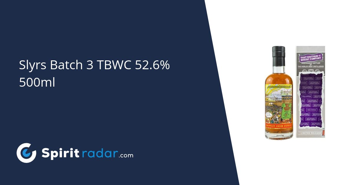 Slyrs Batch 3 TBWC Crocodile Char 52.6% 500ml - Spirit Radar