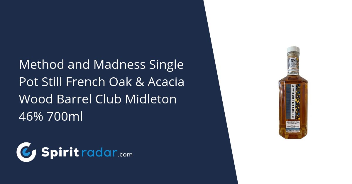 Method and Madness Single Pot Still French Oak & Acacia Wood Barrel ...